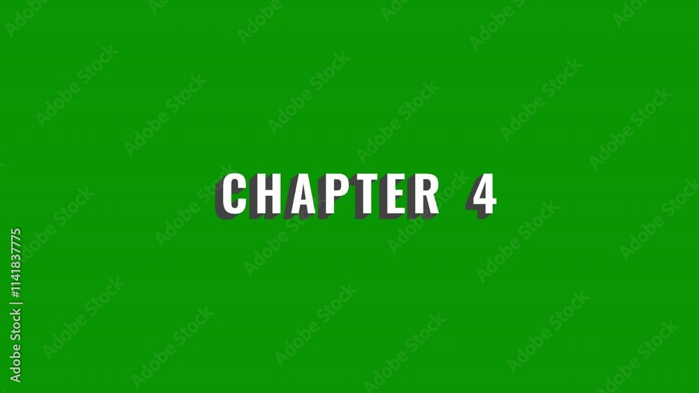 Chapter 4 Animated Bouncing Letters+Shadow Text Design on green screen ...