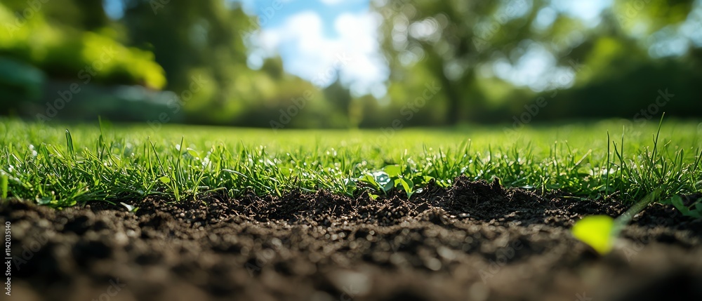 Turf affected by chinch bugs, brown patches and dried grass due to grub ...