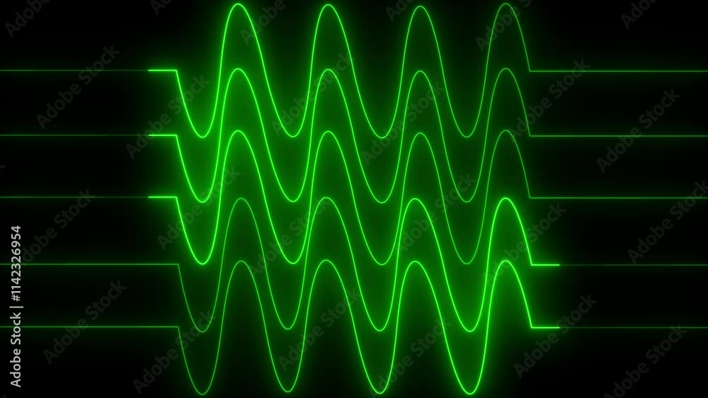 Abstract glowing neon lights blinking lines moving animation.neon line ...