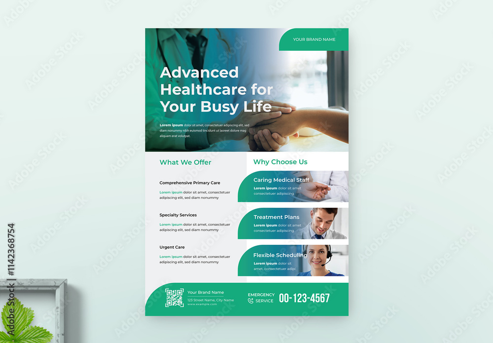 Medical Health Flyer Template Stock Template | Adobe Stock
