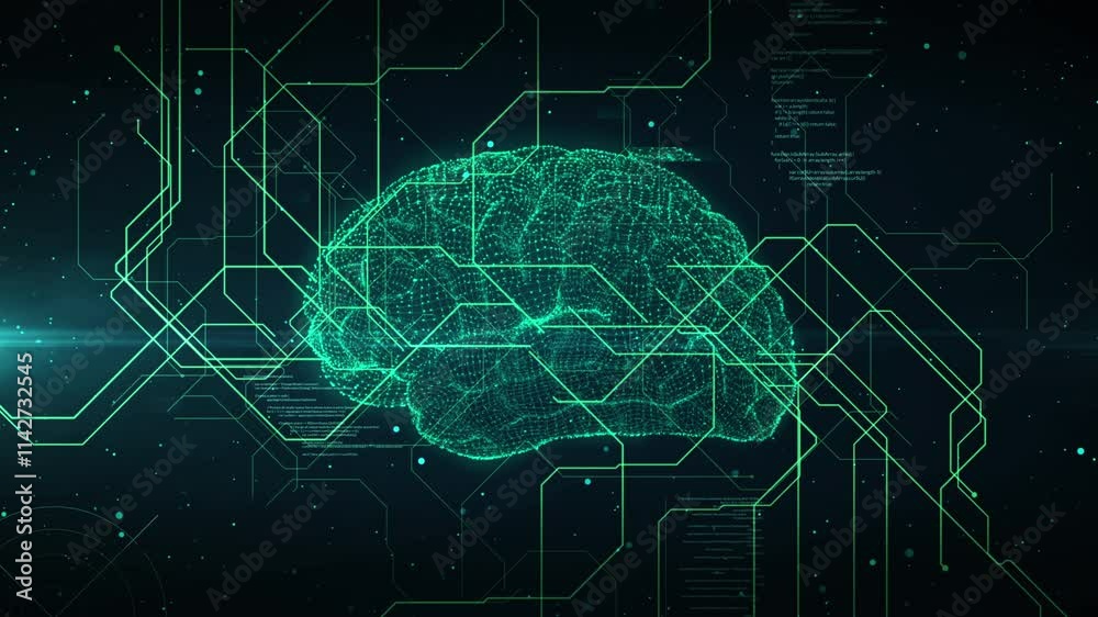 3d animation graphic design of brain and brain stem. 3D Animation of ...