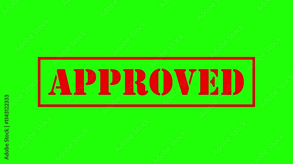 approved word seal stamp 4k animation red color approved stamp 4k ...