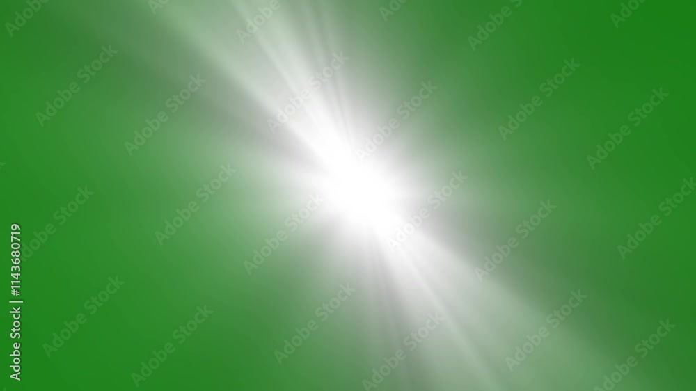 white gray light ray 4k loop animation on green screen backdrop. light ...