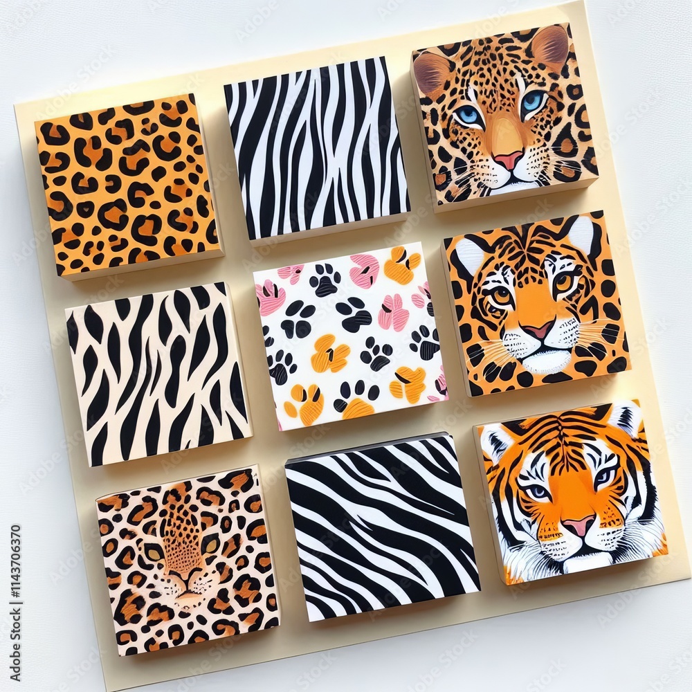 Animal Print Sticky Notes – Notes with patterns like leopard z Stock ...