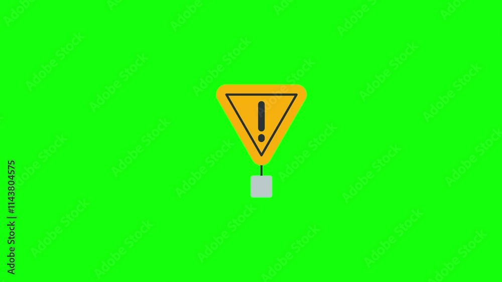 Yield Sign Animation. Yield Sign video. Road signs animation. Stock 비디오 ...