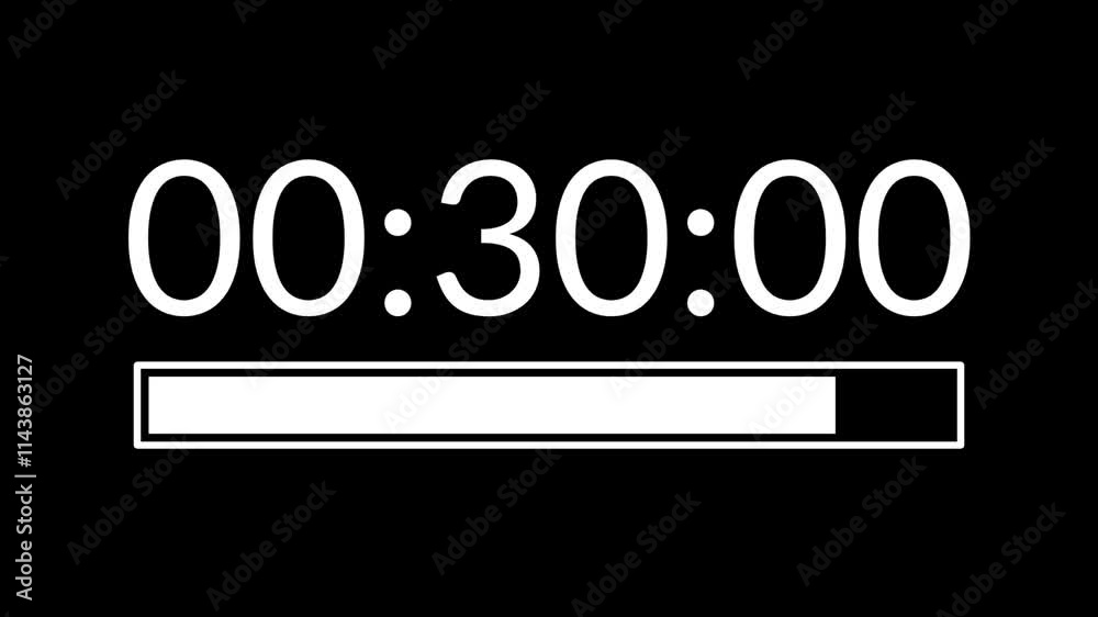 35 seconds countdown timer with white progress bar ideal for countdowns ...