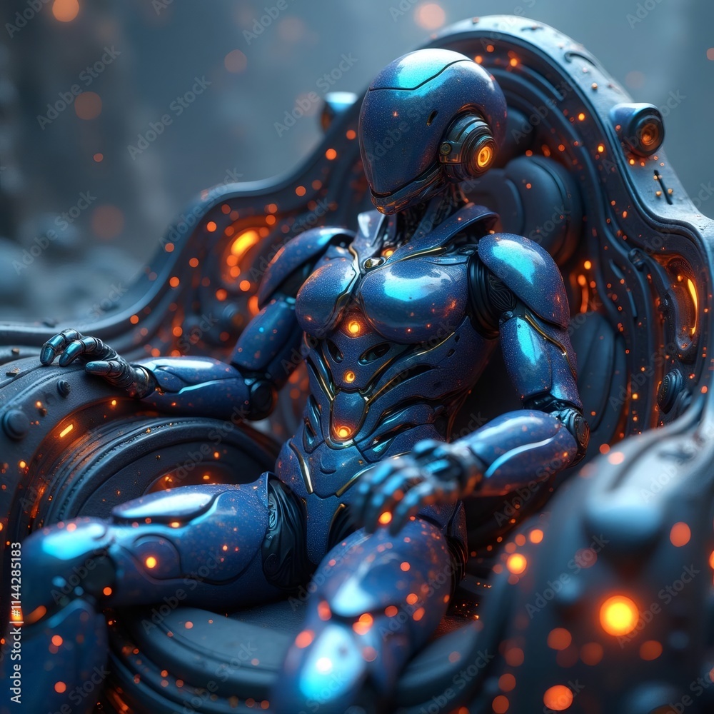 Photo & Art Print Descubre el futuro de la tecnología con este impresionante robot de diseño ...