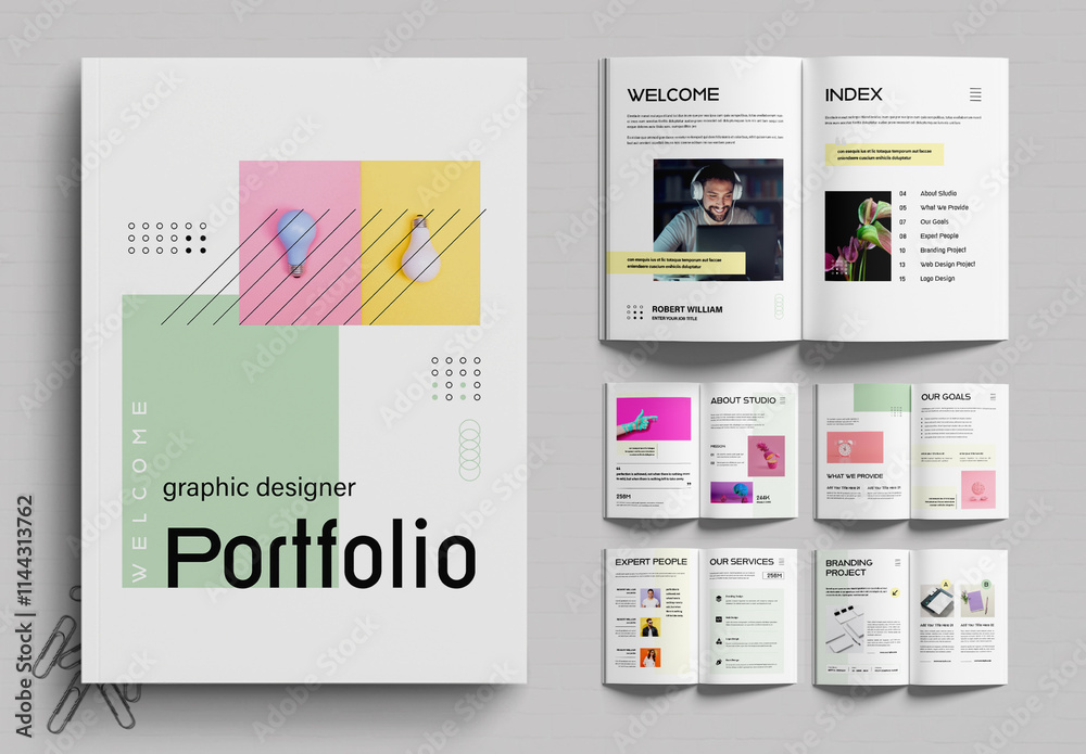 Modern Graphic Designer Portfolio Template for Creative Professionals ...