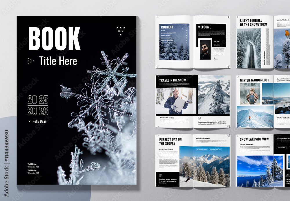 Book Template Layout Stock Template | Adobe Stock