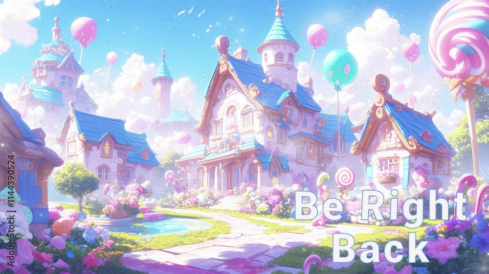 Explore a whimsical village filled with candy colors and joy. Be Right ...