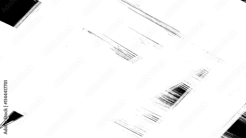 Black display transitions paint brush stroke in 4k graphic animation ...