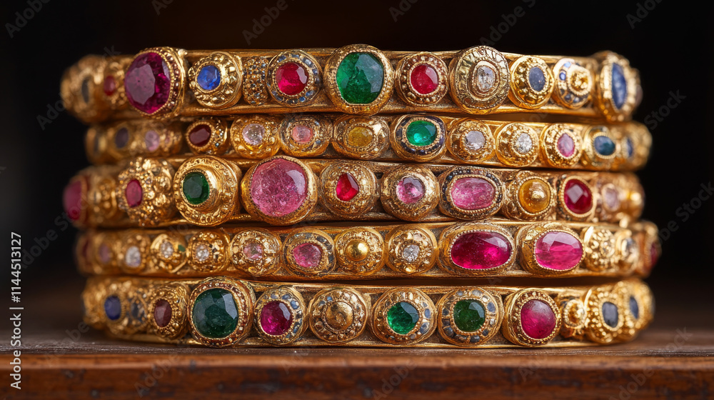 Treasure gem pile game icon cartoon illustration. Golden, emerald, ruby ...