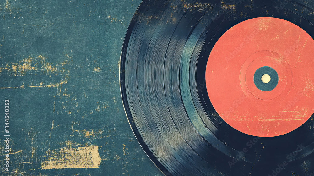 Edge grunge of worn vinyl - transparent vector illustration mockup of ...