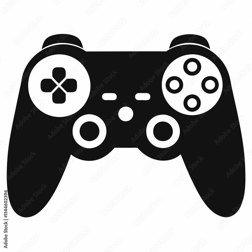 Game pad icon. Game controller silhouette vector design, Video game ...