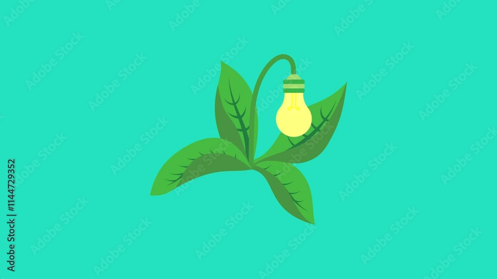 Simple Animation of Bio Energy. Suitable for renewable energy, green ...