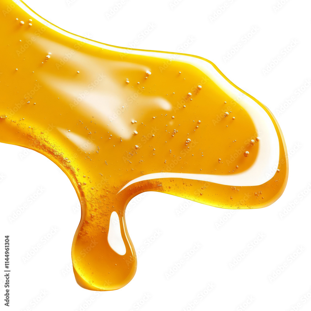 Honey dripping isolated on white background natural bee honey pouring ...