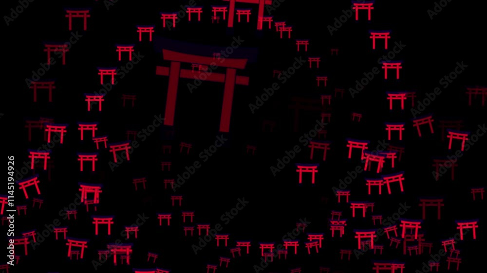 animated emoji torii gate, digital torii gate emoji, motion torii gate ...