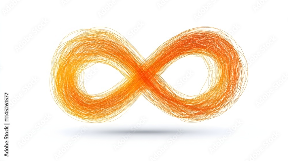 A scribble snake frame forming an infinity symbol with detailed ...