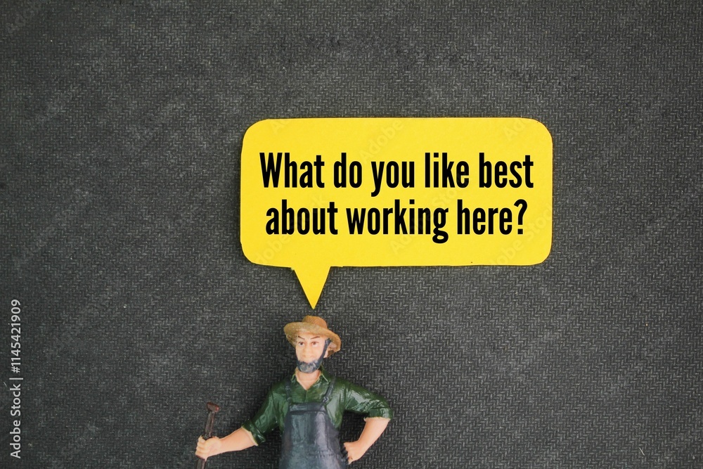 miniature workers and a conversation column with the question What do ...