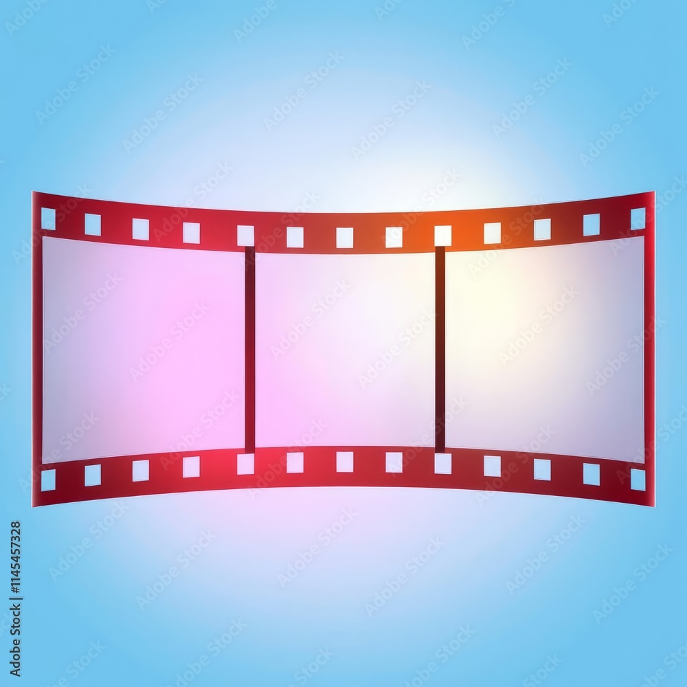 Film strip icon isolated on transparent background tape photo film ...