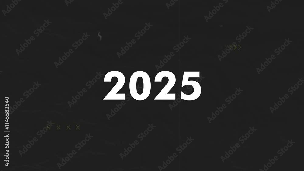 Happy New Year 2025 Paper Tear Animation. 2024 To 2025 New Year ...