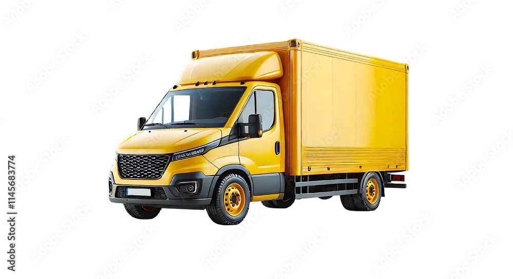 large Cargo truck Lorry front view for make mockup isolated on Png ...
