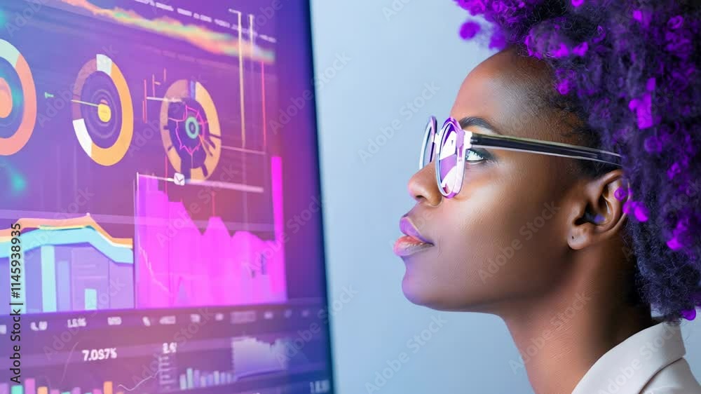 Analyzing dynamic data visualizations: Black woman engages with ...
