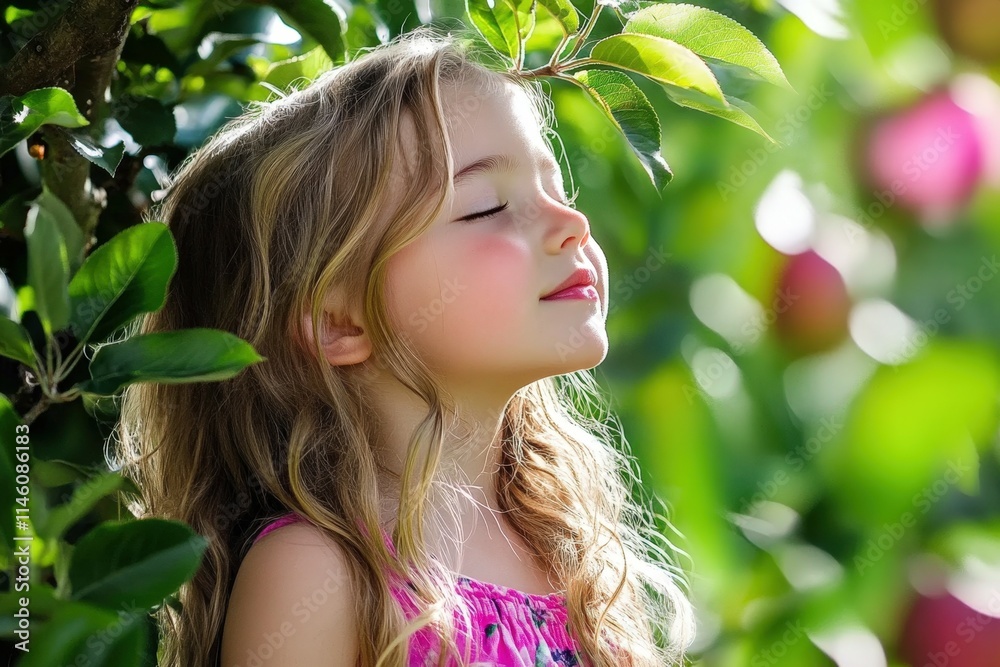 Six-year girl runs with a swimming circle swim in the sea. Beautiful ...