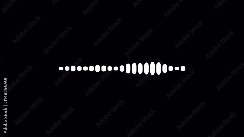 Line audio wave visualization voice record, sound wave animation on ...