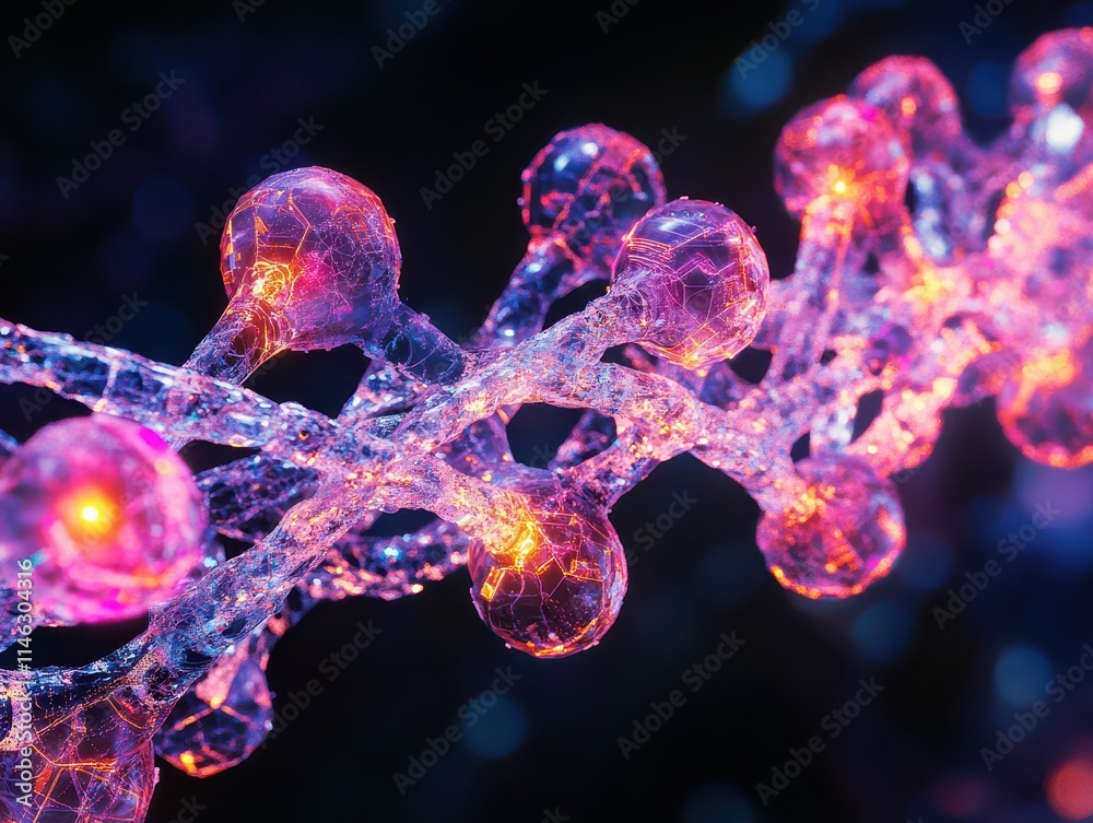 DNA strands growing into a bar graph, biotechnology economics, merging ...