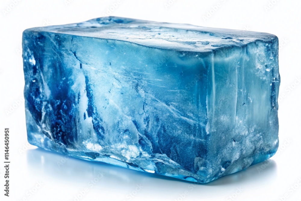 Blue Ice Block, Frosty Texture, Cracked Ice, Cold Winter, Frozen Ice ...