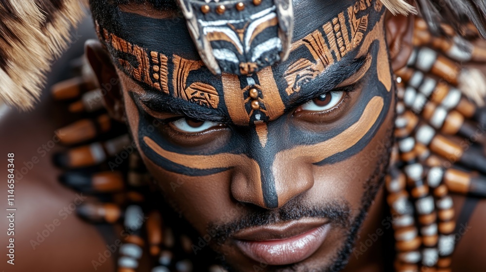Explore captivating face painting with tribal-inspired patterns and ...