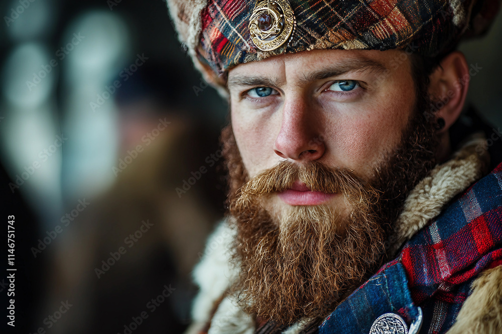 Authentic Scottish person Piper in Traditional Attire, Generative AI ...