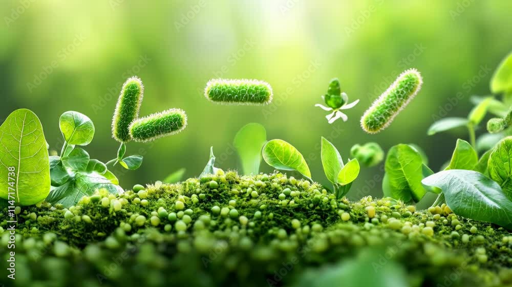 Bacteria converting organic waste into energy, Biogas bacteria ...