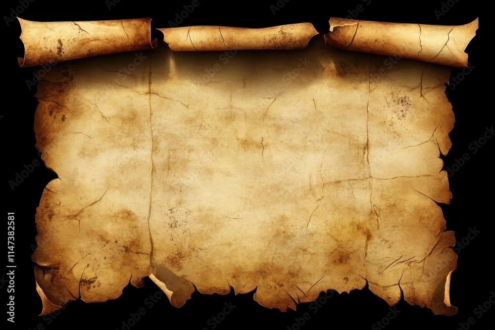 Old Paper Scroll with Torn Edges and Faded Surface Ideal for ...