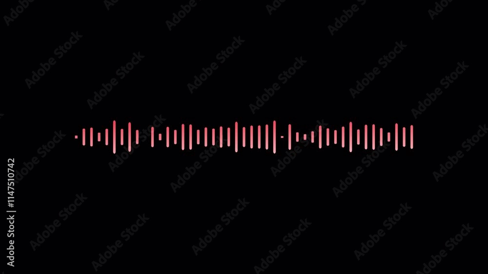 Audio sound waveform animation, Animated sound waveform spectrum with ...