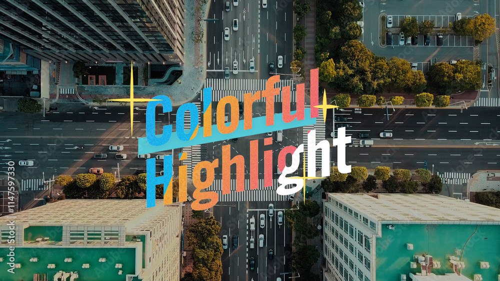 Colorful Highlight Text Overlay Stock Template | Adobe Stock