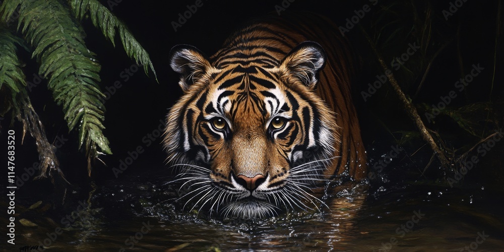 The Malayan tiger, a distinct subspecies of tiger, is found in specific ...