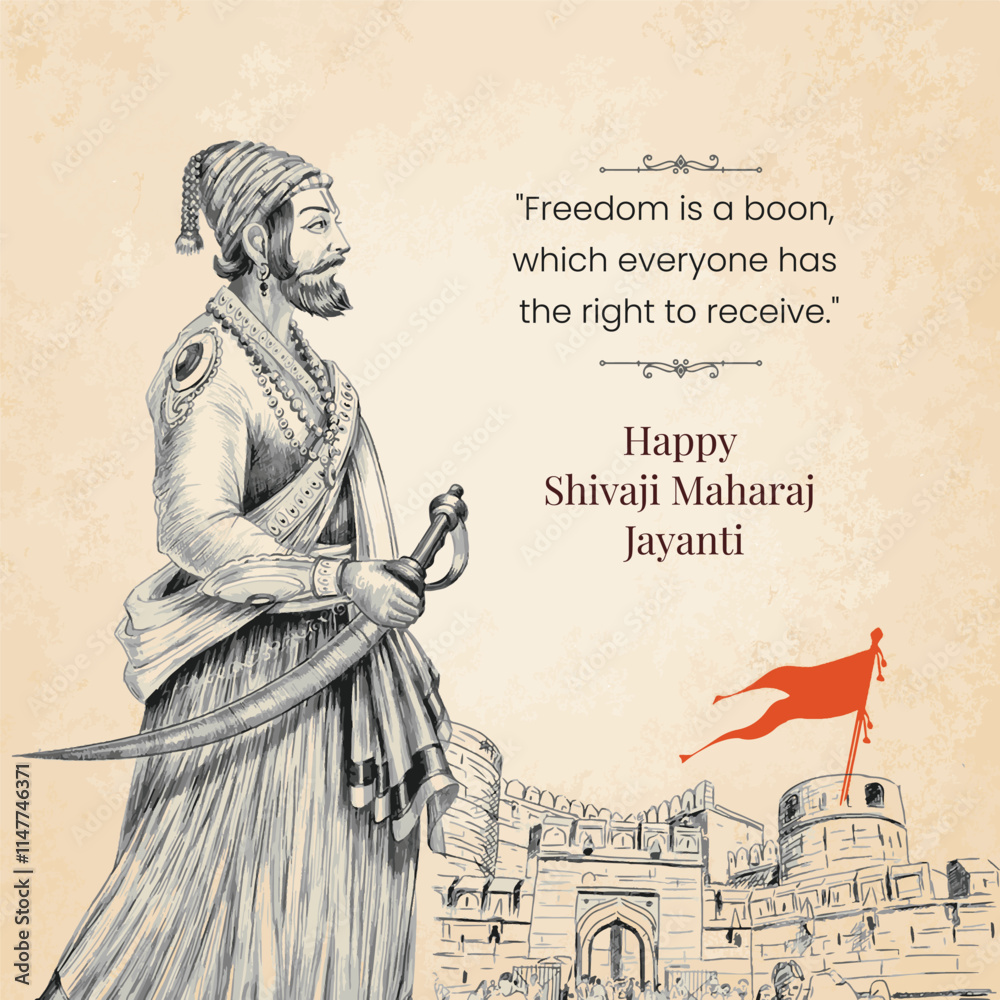 Fotografía Happy Chhatrapati Shivaji Maharaj Jayanti, Nikhil | Posters.es
