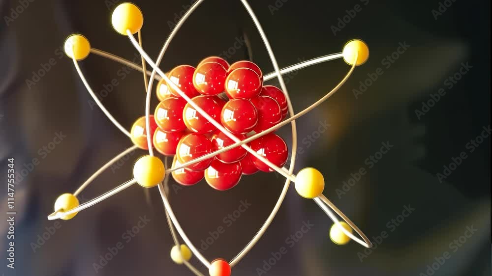 Atomic structure: video electrons orbiting nucleus, their energy levels ...