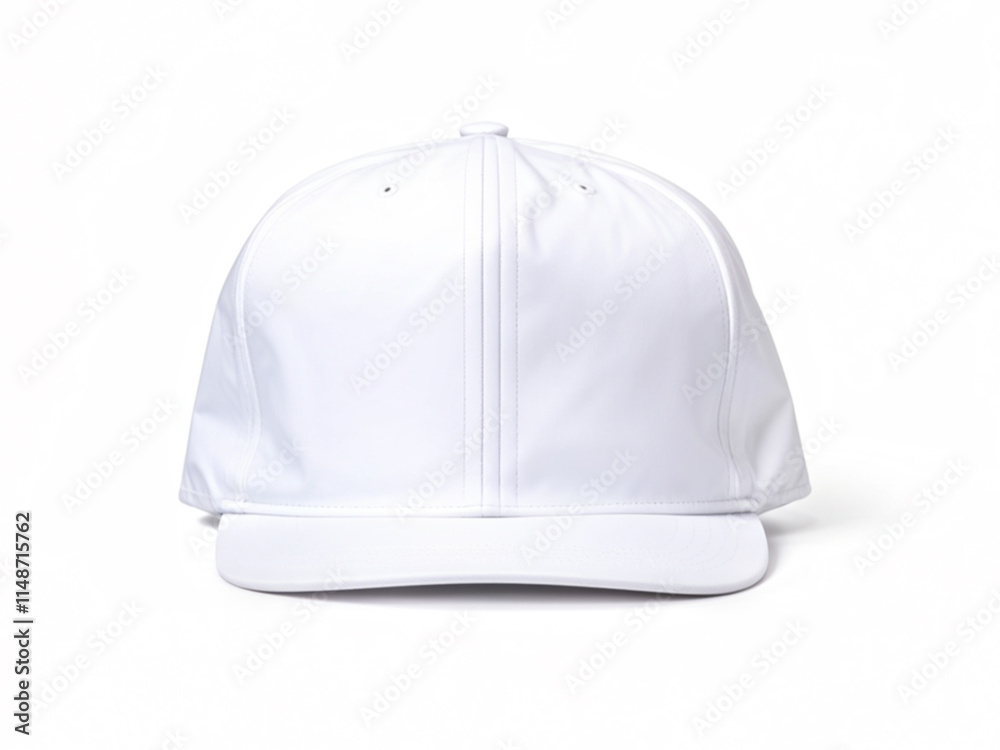 Blank Cap hat in front view to white isolated on white background ...