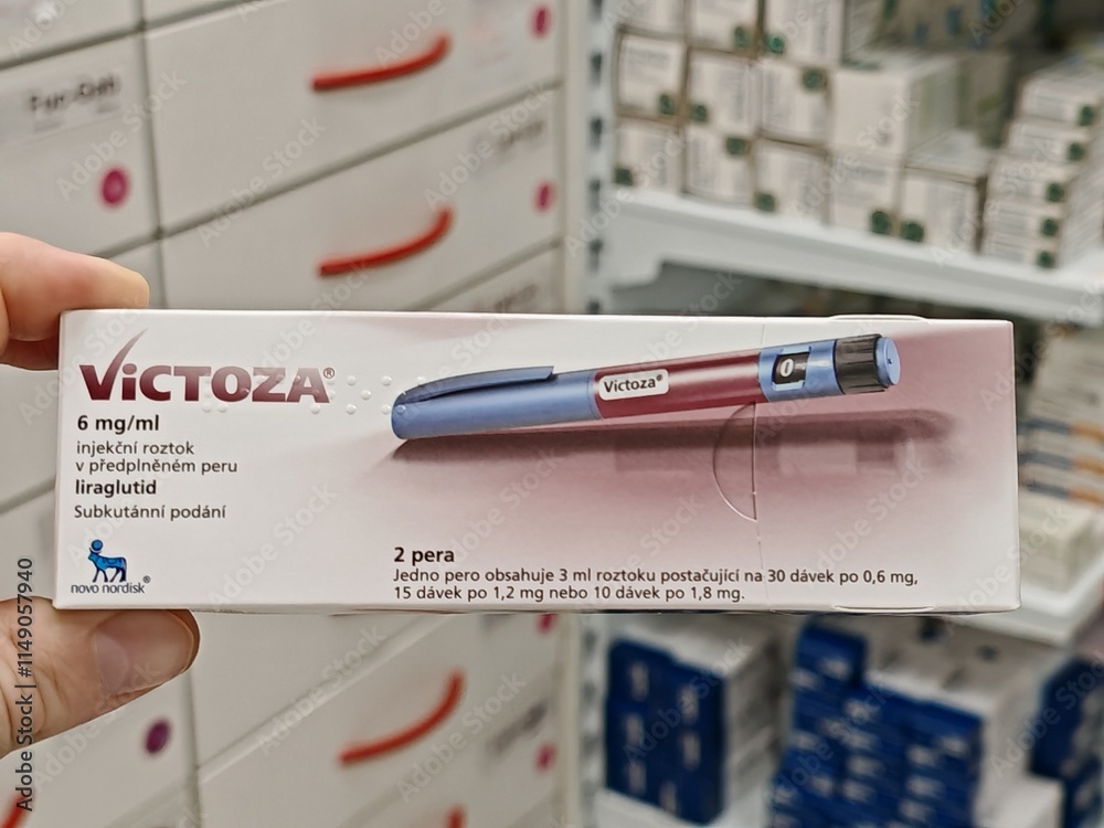Prague,Czech republic-December 4 2024:VICTOZA medication with ...