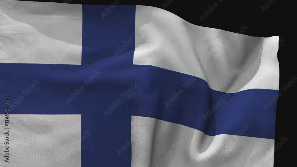 The White with a Blue Scandinavian Cross: The Animated Flag of Finland ...