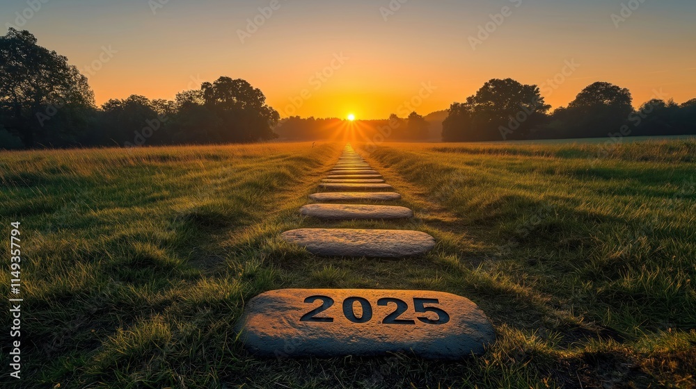 Sunrise illuminates path of stepping stones leading to 2025 horizon ...