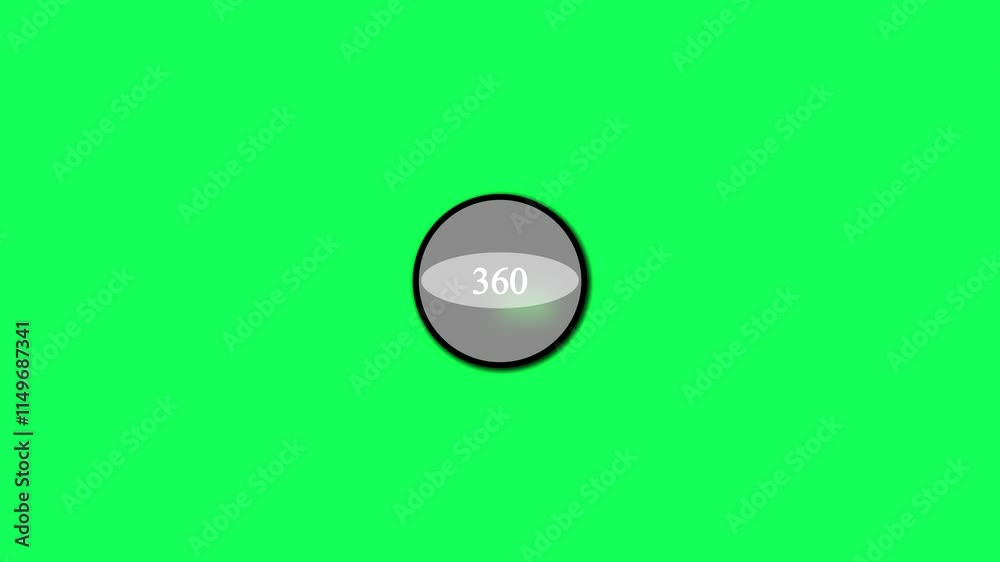 Icon 360° animation with optional luma matte. Chroma key included. 4k ...