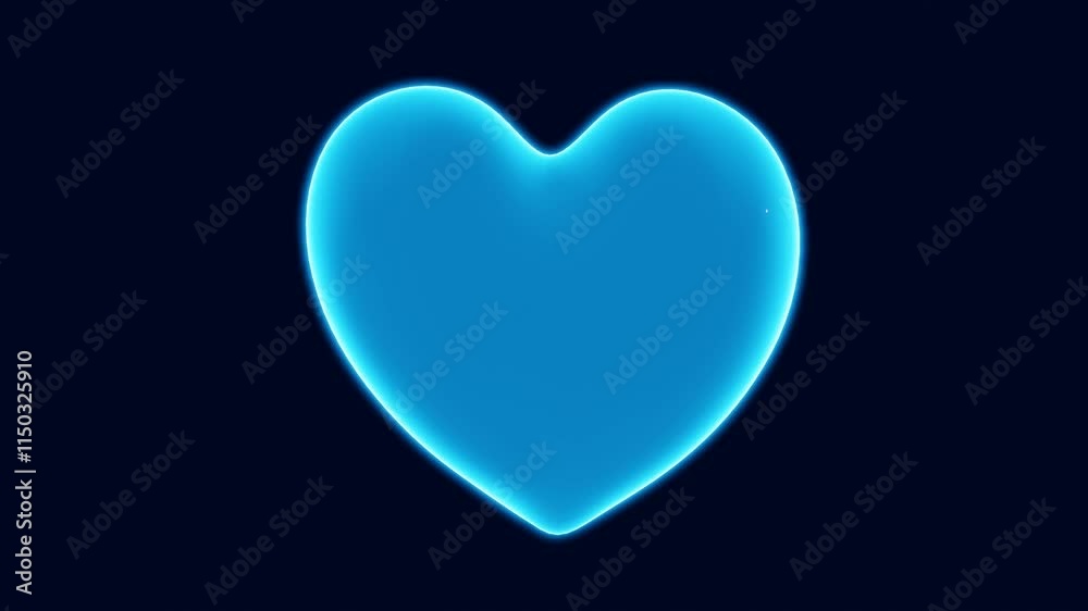 Blue beating heart endless 4k animation. Its a baby boy concept ...