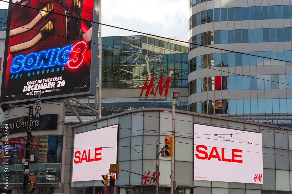 digital signs and advertising outside CF Toronto Eaton Centre southwest ...