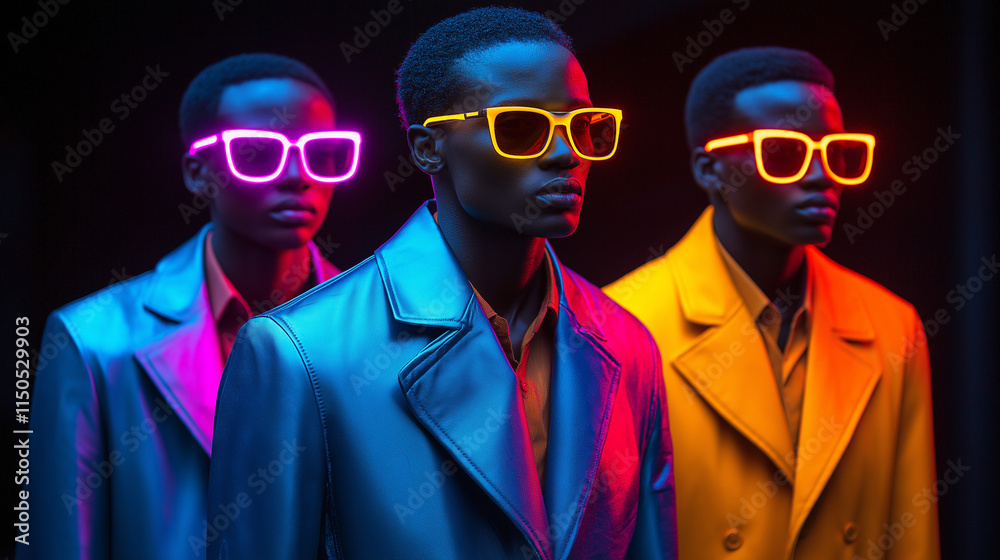 Rainbow Runway – Models in Bright, Avant-Garde Fashion Striding on a ...