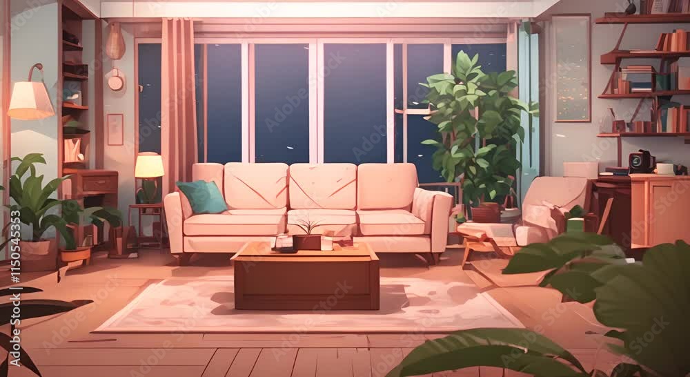 Starting Soon screen overlay loop animated virtual backgrounds cozy lo ...