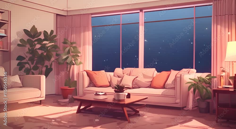 Starting Soon screen overlay loop animated virtual backgrounds cozy lo ...